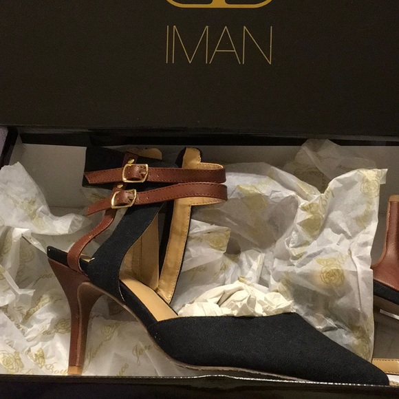 IMAN | Shoes | Iman Nwt Jet Black 3heelssize 8w See Pics Never Worn Or ...